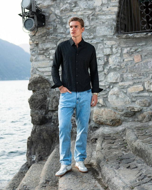 Regular Denim Jeans Light Blue